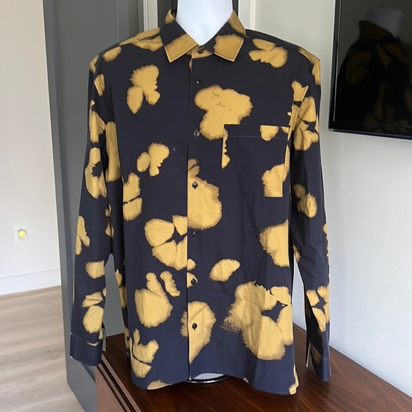 Ted Baker London | Shirts | Ted Baker Mens Shirt Navy And Gold Design ...